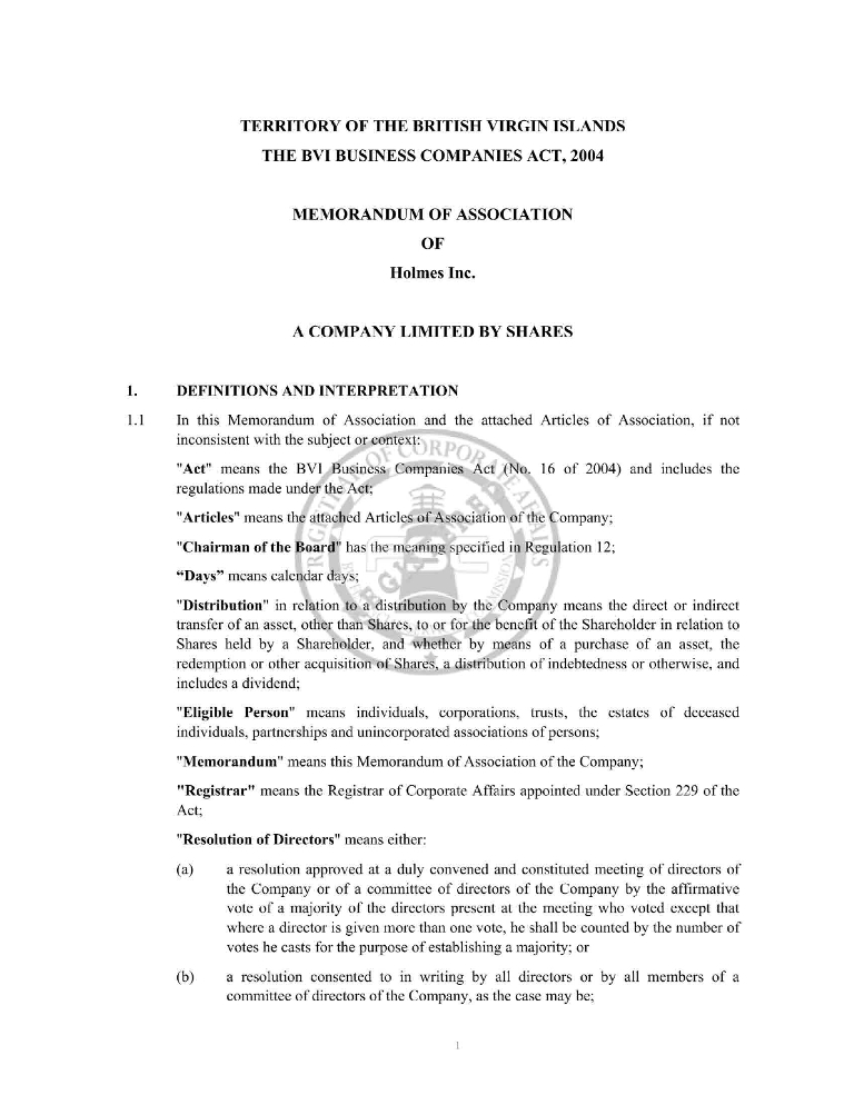 Registration of a BVI Company – Company Setup in the British Virgin ...